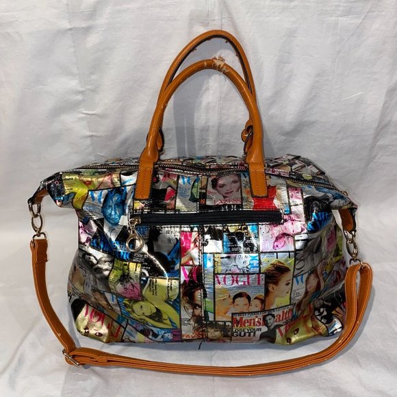 Vogue | Bags | Vintage Vogue Glossy Magazine Cover Tote Purse Bag ...